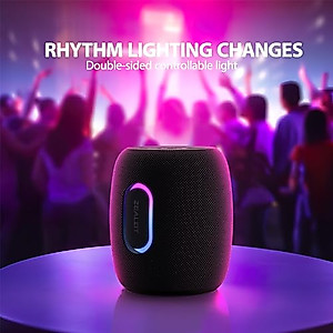 ZEALOT Bluetooth Speakers,360° Surround 75W Portable IP67 Wireless Bass Boost Speakers with Subwoofer,Bluetooth 5.2 Stereo Dual Pairing Speakers,Lights,50H Playtime for Home,Party,Gift
