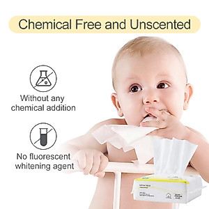 Winner 480 Counts Baby Wipes Plus 100 Counts Ultra Soft Facial Cotton Tissue Towel for Baby Sensitive Skin