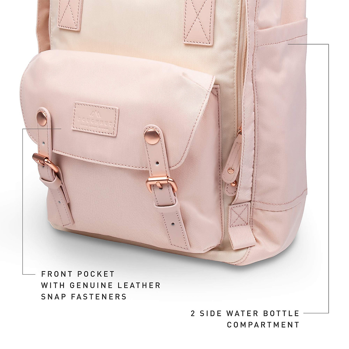 Doughnut Macaroon Nature Pale Series 16L Travel School Ladies College Girls Lightweight Commuter Casual Daypacks Bag Backpack (Soft Sunrise x Hazy)