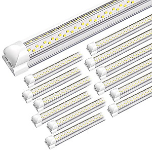 ELEKICO 8Ft Led Shop Light, Super Bright 100W 15000LM 5000K Led Shop Light 8Ft, Durable Save 70% More Energy LED Shop Lights 8 Foot with Plug for Garage Warehouses Shops 12 Pack