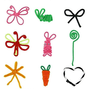 100pcs Pipe Cleaners Chenille Stems for DIY Art Supplies Craft Projects 6mmx30cm Christmas Pipe Cleaners Decoration, Glitter Pink
