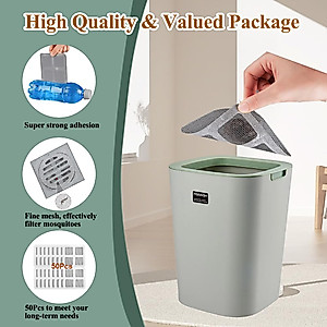 50Pc Disposable Shower Drain Hair Catcher, Bathroom Drain Hair Catcher, Shower Drain Hair Catcher Mesh Stickers, Drain Mesh Cover, Drain Mesh Strainer Suitable for Bathroom, Bathtub, Kitchen (50)