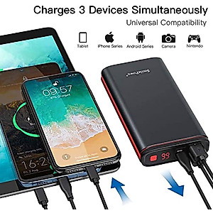 SmilePowo Metal Portable-Charger-Power-Bank,PD 20W 26800mAh,Output 5V 3A LCD Digital Display Fast Charging Power Bank,Compatible with iPhone,Samsung Galaxy,Google Pixel 4 Phone,Tablet,Android