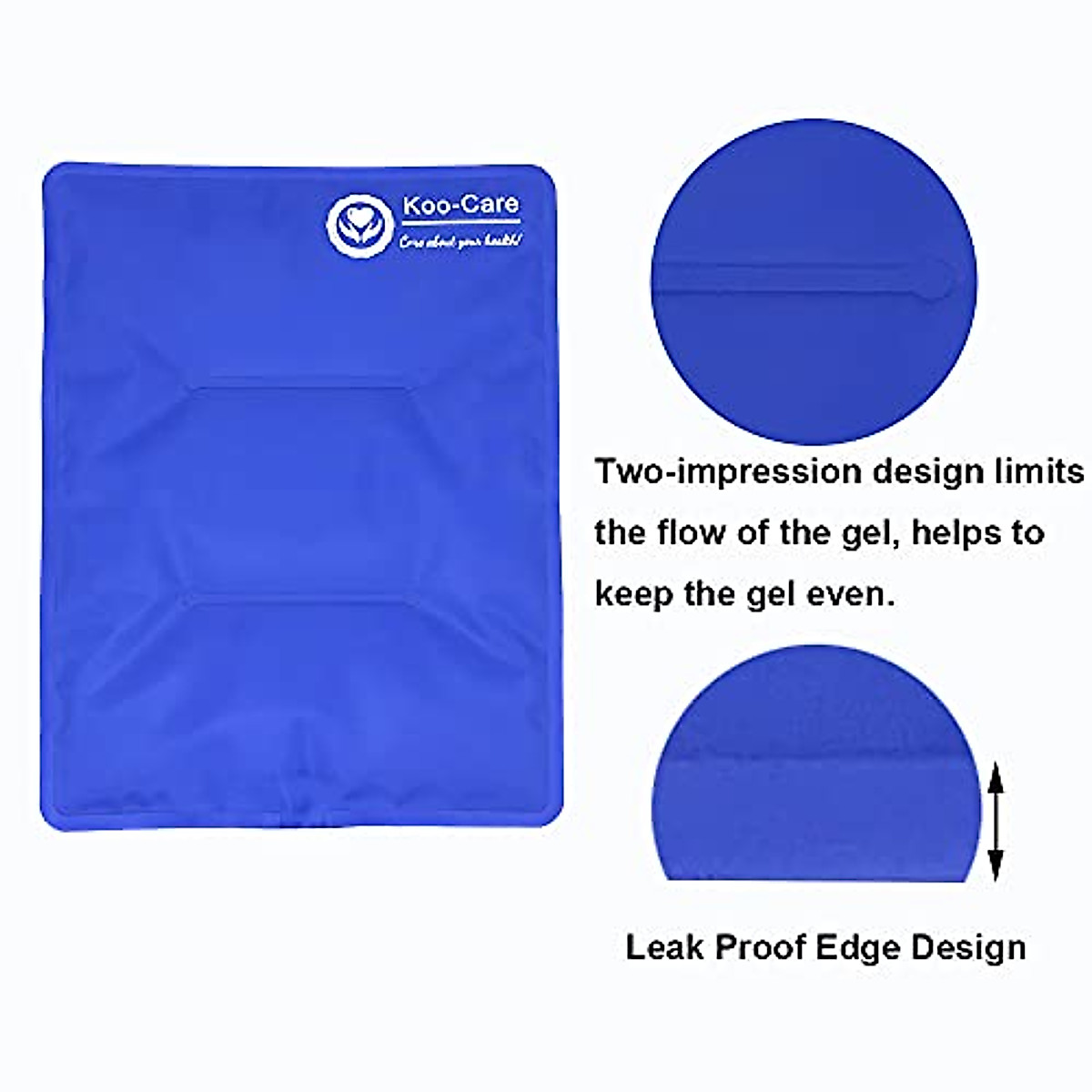 Koo-Care Large Flexible Gel Ice Pack & Wrap with Straps for Hot Cold Therapy - Pain Relief for Shoulder Rotator Cuff, Back, Hip, Knee Replacement Surgery, Shin Splint Injuries Reusable - 11" x 14"