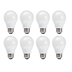 TCP 60 W Equivalent, Value LED A19 Light Bulbs, Non-Dimmable, Soft White (8 Pack)