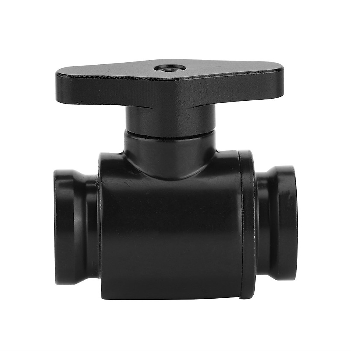 Mini Water Cooling Valve G1/4" Thread Internal Dentition PC Water Radiator Water Ball Valve for Computer Water Cooling System (Black Handle)