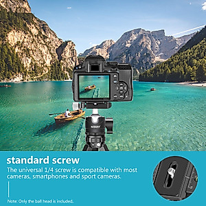 NEEWER 28mm Low Profile Tripod Ball Head 360° Panoramic Rotating with 1/4" Arca Type Quick Release Plate and Bubble Level for DSLR Cameras Tripods Monopods Slider, Max Load: 5kg/11lb