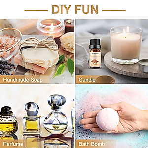 Sedbuwza Vanilla Oil Bundle with Sandalwood Essential Oil Set, 100% Pure Organic Fragrance Oil for Diffuser, Humidifier, Soap, Candle, Perfume