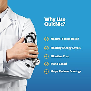 Quit-NIC, Quit Smoking Gummies, with Ashwagandha Calming QUITNIC to Help Stop Smoking Gummies, with Herbal All-Natural Ingredients - Support Your Journey to a Smoke-Free Life (60 Count)