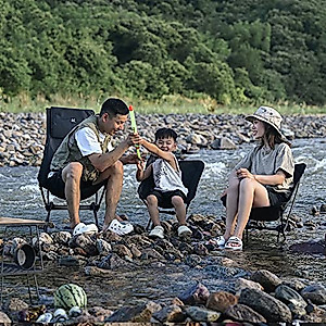 LONGSHENGDA Lightweight Camping Chair Aluminum Alloy Folding Moon Chair Portable for Outdoor Hiking Picnic Fishing Beach BBQ