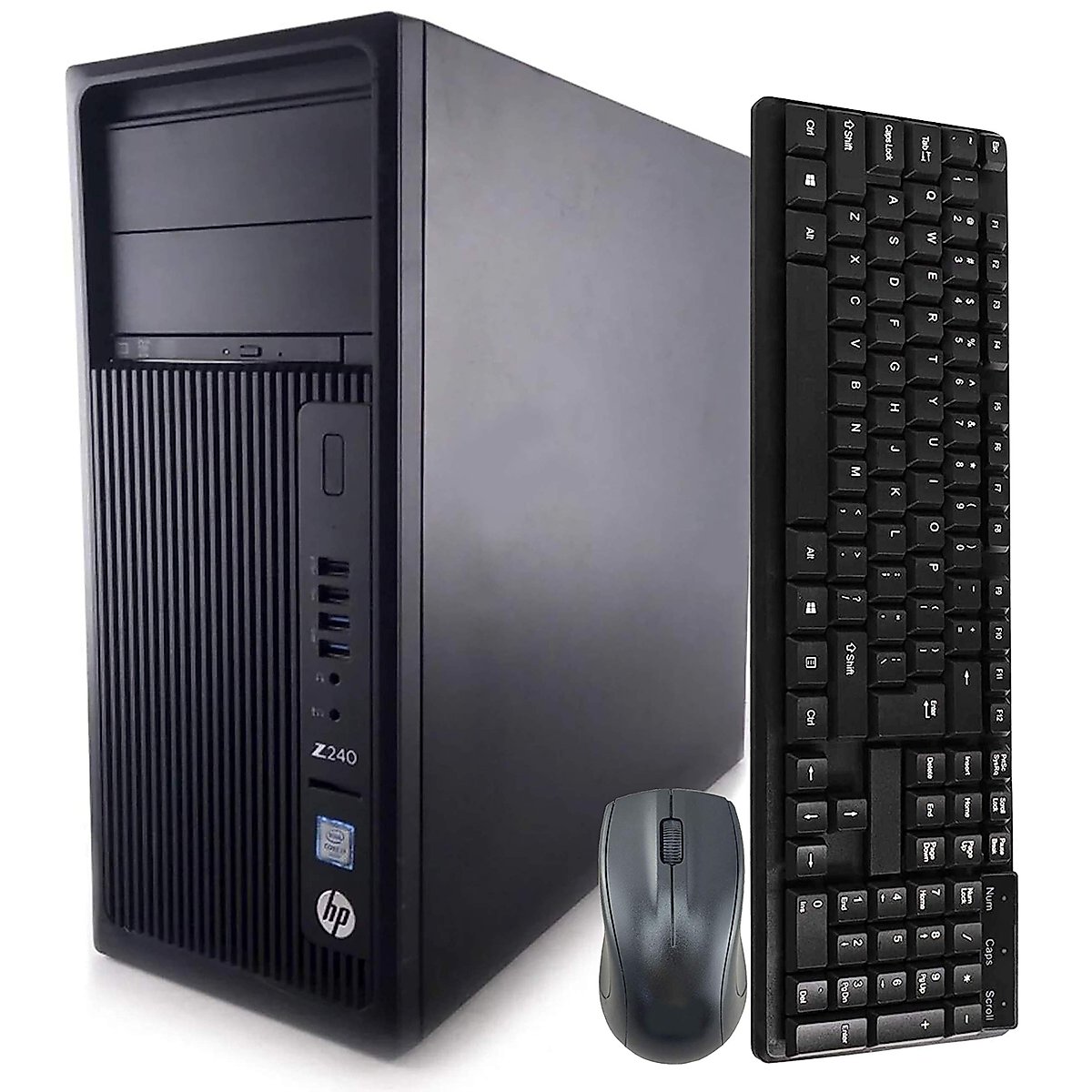 HP Z240 Tower Computer Workstation PC, Intel Core i5 6600 3.3GHz Processor, 32GB DDR4 Ram, 512GB NVMe SSD, Wireless Keyboard & Mouse, WiFi | Bluetooth, Windows 10 Professional (Renewed)
