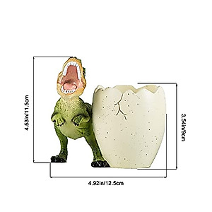 Banllis Dinosaur Pen Holder, Desk Organizers and Accessories + Decorative Bookends Book Ends to Hold Books Heavy Duty, Home Office Decor