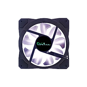 Apevia CO512L-WH Cosmos 120mm White LED Ultra Silent Case Fan w/ 16 LEDs & Anti-Vibration Rubber Pads (5 Pk)