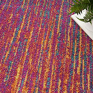 Nourison Passion Abstract Multicolor 8' x 10' Area -Rug, Easy -Cleaning, Non Shedding, Bed Room, Living Room, Dining Room, Kitchen (8x10)