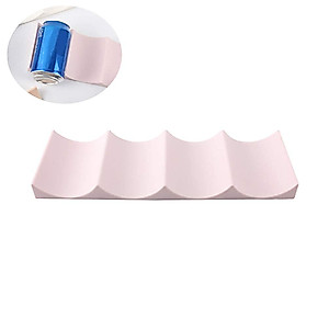 HEMOTON Wine Bottle Display Mat Plastic Bottle Stacking Mat Rack Organizer Stacks Cans Bottles Wine Holder for Countertops Pantry Fridge (Pink)