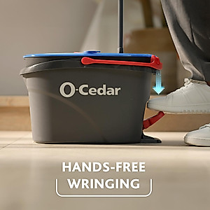 O-Cedar EasyWring RinseClean Microfiber Spin Mop & Bucket Floor Cleaning System with 2 Extra Refills