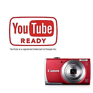 Canon PowerShot A2600 16.0 MP Digital Camera with 5x Optical Zoom and 720p Full HD Video Recording (Red) (OLD MODEL)