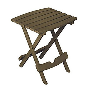 Adams Manufacturing 8500-09-3700 Plastic Quik-Fold Side Table, Brown