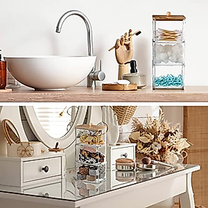 4 Sets Hair Accessories Organizer Tier Stackable Hair Organizer Storage Scrunchie Holder Hair Tie Organizer Bathroom Hair Bow Containers for Girls Headband Scrunchie Makeup Accessory Organizing