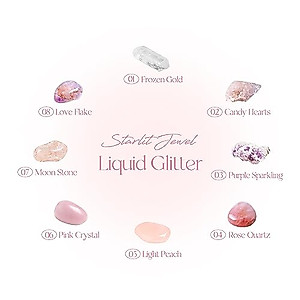 dasique Starlit Jewel Liquid Glitter (04 Rose Quartz) | Twinkle Glitter Shadow | Long-lasting | Multi-dimensional sparkle finish | Quick drying | Multipurpose