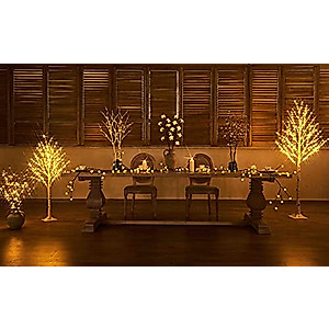 LITBLOOM Lighted Brown Willow Branches 30IN 150 LED Plug in with Timer and Dimmer Tree Branch Lights with Warm White Lights for Holiday Christmas Home Decoration