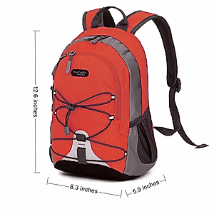 10L Small Hiking Backpack for Kids Ages 3-6 Girls Boys Under 4 feet, Mini Waterproof Outdoor Sport Travel Camping Daypack (Red)