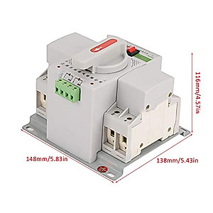 220V 63A Automatic Transfer Switch Mini Intelligent Dual Electronic Power Circuit Breaker (2P)