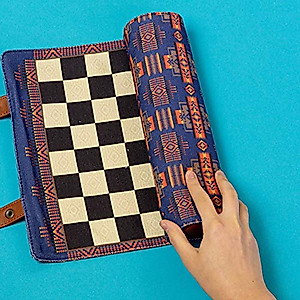 Chronicle Books Pendleton Chess & Checkers Set: Travel-Ready Roll-Up Game (Camping Games, Gift for Outdoor Enthusiasts), 1 EA