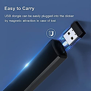 SSPONT Presentation Clicker for PPT, Wireless Presentation Remote, Laser Pointer for Presenter, Slide Advancer for Slide Show, Powerpoint/Keynote/Google Slides/Classroom, Mac OS/Windows/Linux (JH61)