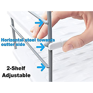 Expandable Water Bottle Organizer for Cabinet, Water Bottle Holder Storage Rack for Kitchen Pantry Organization, Height & Width Adjustable Cup Bottle Holder Shelf Organizers, Hold Up to 10 Bottles