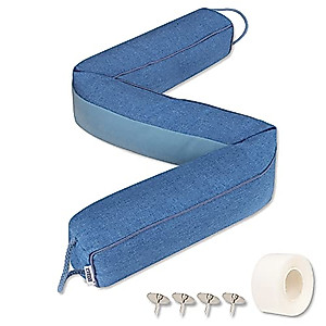 TORRAMI 36" Door Draft Stopper Under Bottom Insulation Noise Air Stopper 2.1LB,Sound Proof Draft Guard Seal for Doors and Windows - Blue Rectangle