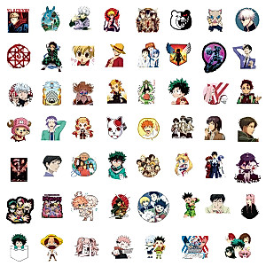 200PCS Anime Stickers Mixed Pack,Trendy Various Manga Stickers Vinyl Decals for Hydroflask Water Bottles Book MacBook Laptop Phone Case
