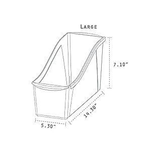 Storex Large Book Bin, Linking Storage Bin, Dry Erase Surface, 14.3 x 7 x 5.3 Inches, STEM Assortment, 30-Pack (70105A06C)