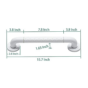Grab Bars for Shower, Handicap Handicap Grab Bars for Bathtubs and Showers, White Shower Handle,Safety Hand Rail,Support-Pregnant Woman,Elderly,Injury,Senior Assist Bath Handle（16 Inch)