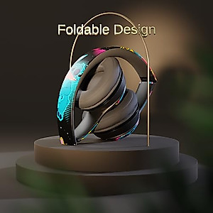 Disney Lilo & Stitch Bluetooth Over-Ear Headphones, Wireless Foldable Headset with Built-in Microphone - Lilo & Stitch Design, for Adults and Kids, Comfortable Auriculares: Electronics