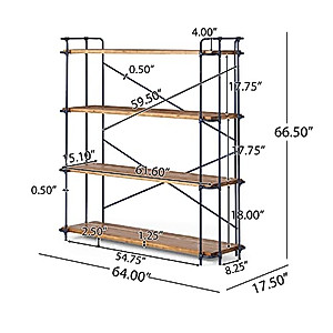 Christopher Knight Home Yorktown 4-Shelf Bookcase, Antique