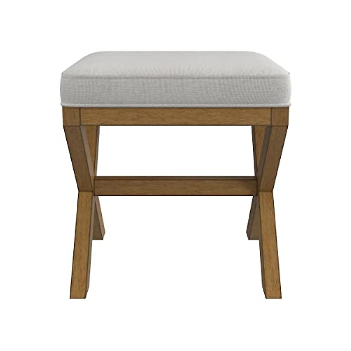 Hillsdale Somerset Backless Wood Vanity Stool for Makeup Room or Bathroom, Dark Driftwood
