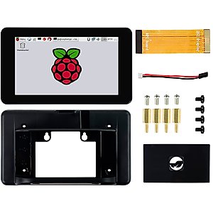 waveshare 7inch DSI Capacitive Touch Display with Protection Case for Raspberry Pi 4 Model B, 7" DSI LCD with Enclosure 800×480 Pixel, Support Ubuntu/Kali / WIN10 IoT, Single Point Touch, Driver Free