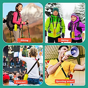 Mifoci Water Bottle Holder with Strap Long Neck and Adjustable Shoulder Carrying Strap, Fit for 0.98" Bottle Cap Diameter Lanyard for Outdoor Walking Hiking Camping(Black, 10 Pcs)