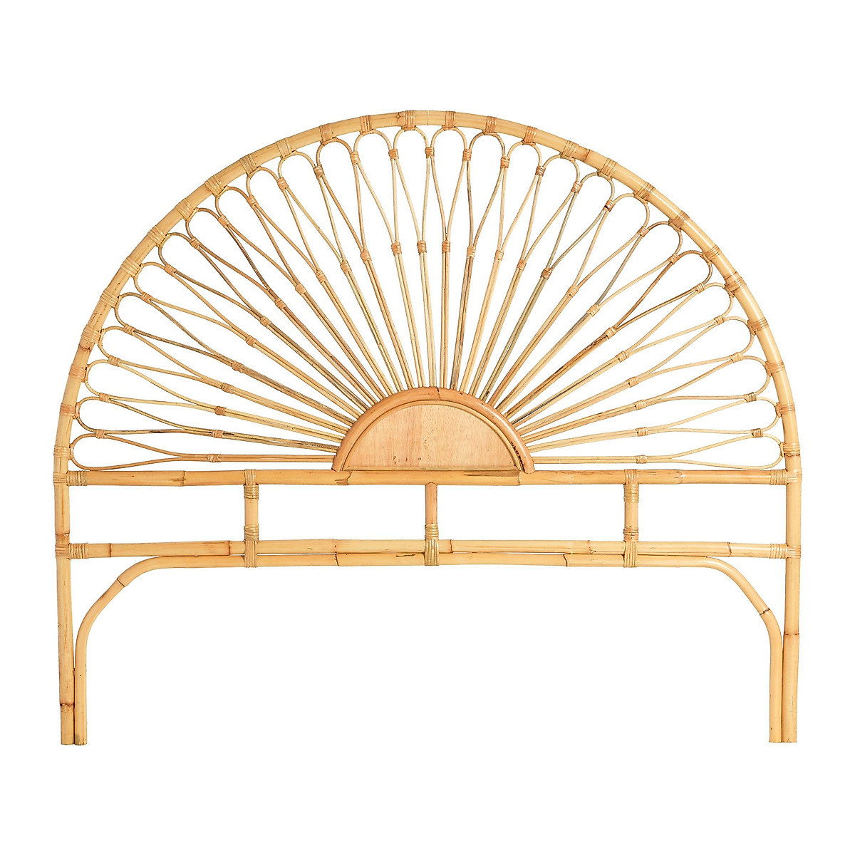 Creative Co-Op Rattan Sunrise Design, King-Size Headboard
