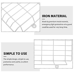 Angoily Exit Sign Protective Cage Cover, Exit Sign Damage Stopper Protective, Coated Steel Wire Guard, Wall Mount Exit Sign Emergency Lights Exit Sign Light Protective Guard