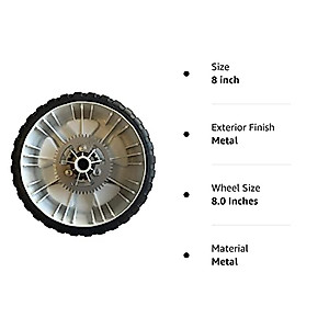 Toro 8" Rear Drive Wheel Assembly with Metal Gear 137-4835