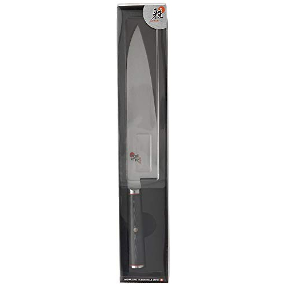 Miyabi Kaizen Chef's Knife, Medium, Black with Red Accent