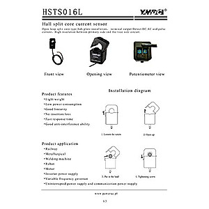YHDC Hall Split core Current Sensor HSTS016L 10A/2.5±0.625V 1%
