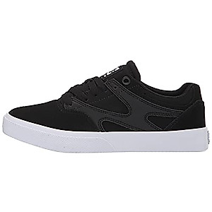 DC Men's Kalis Vulc Low Top Casual Skate Shoe, Black/White, 11 D M US