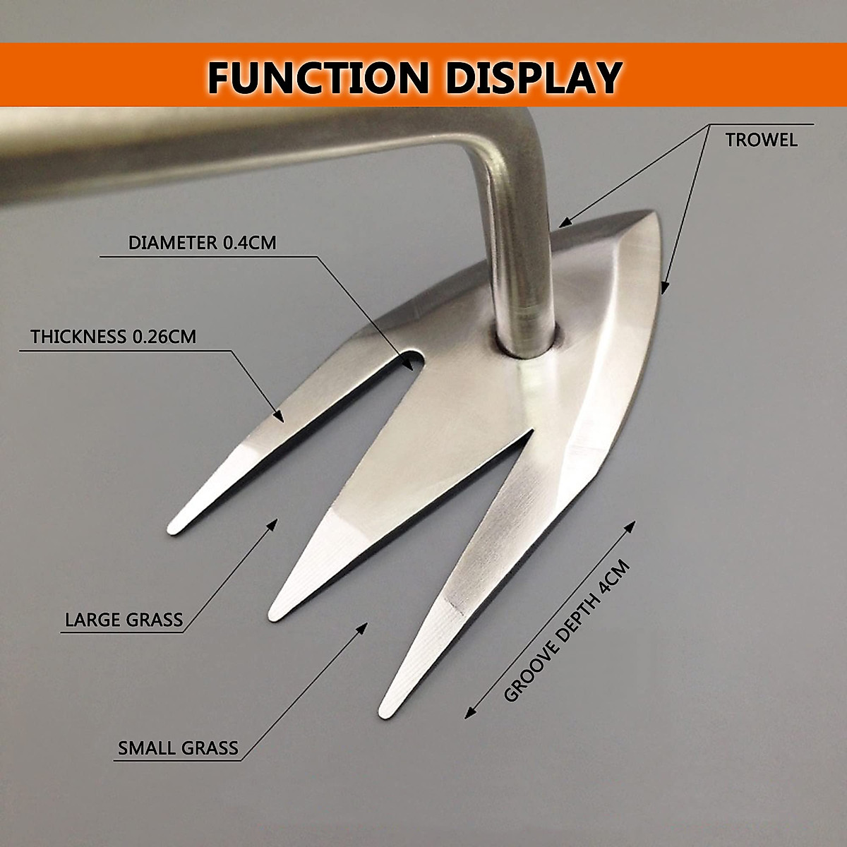 SHANFEEK Weed Puller with M-Shape Claw Weeding Artifact Uprooting Weeding Tool Dandelion Puller Tool Gardening Hand Tools Weed Remover Tool for Yard with Hard Solid Wood Handle(M-Type)