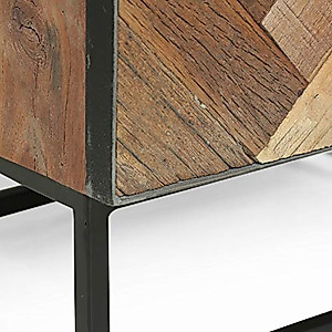 Christopher Knight Home Sonia Handcrafted Boho Wooden Nightstand, Natural, Black