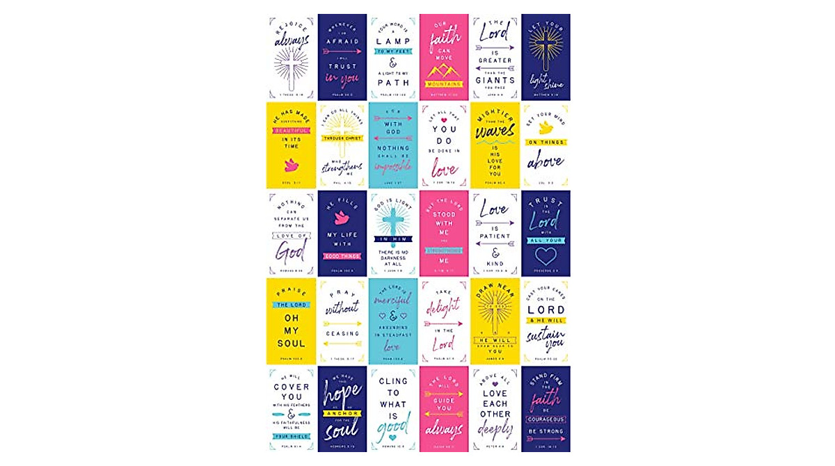 Inspirational Bible Verse Cards - 60 Unique Messages