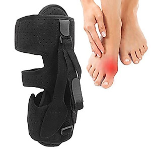 Yinhing Foot Drop Brace, Adjustable Night Splint for Plantar Fasciitis and Foot Drop Relief (Black)