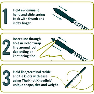 KNOT KNEEDLE - Designed to Tie Your Knots with Ease and Keep You Fishing Longer (2-Pack W/Zingers)